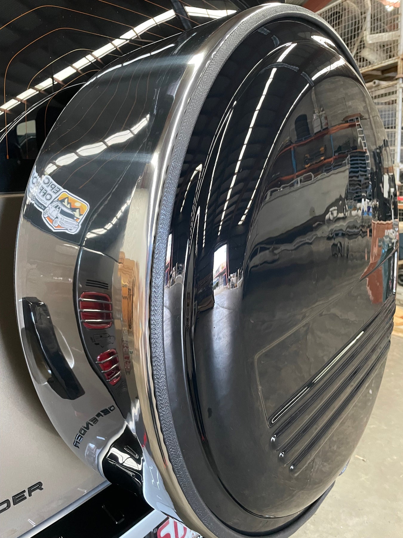 Universal 'G-Wagon style stainless outer' LOCKABLE spare wheel cover ...